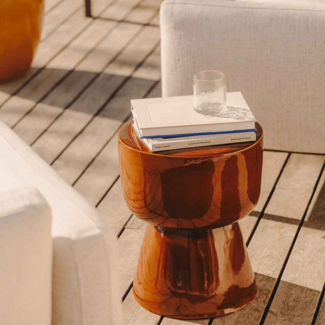 Pasco Patio Side Table | Rust - CLU Living Pty Ltd
