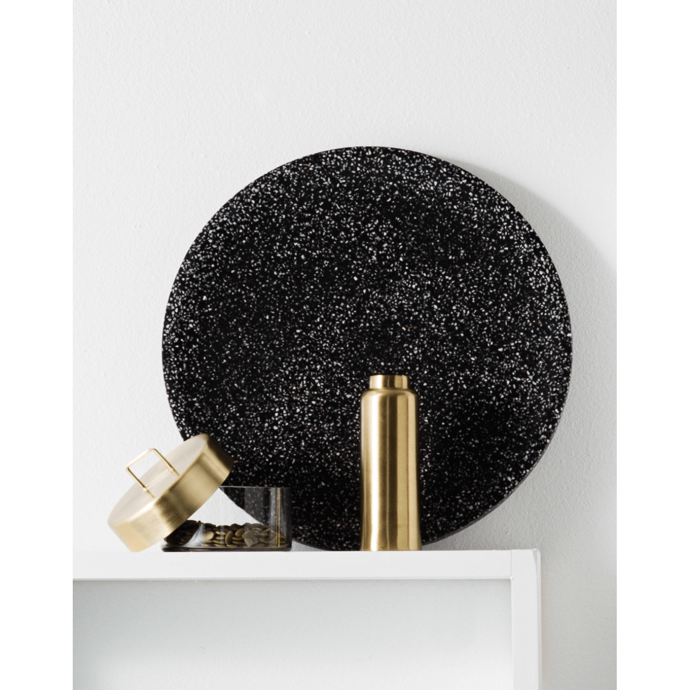 Ali Terrazzo Dimple Tray | Black - CLU Living Pty Ltd