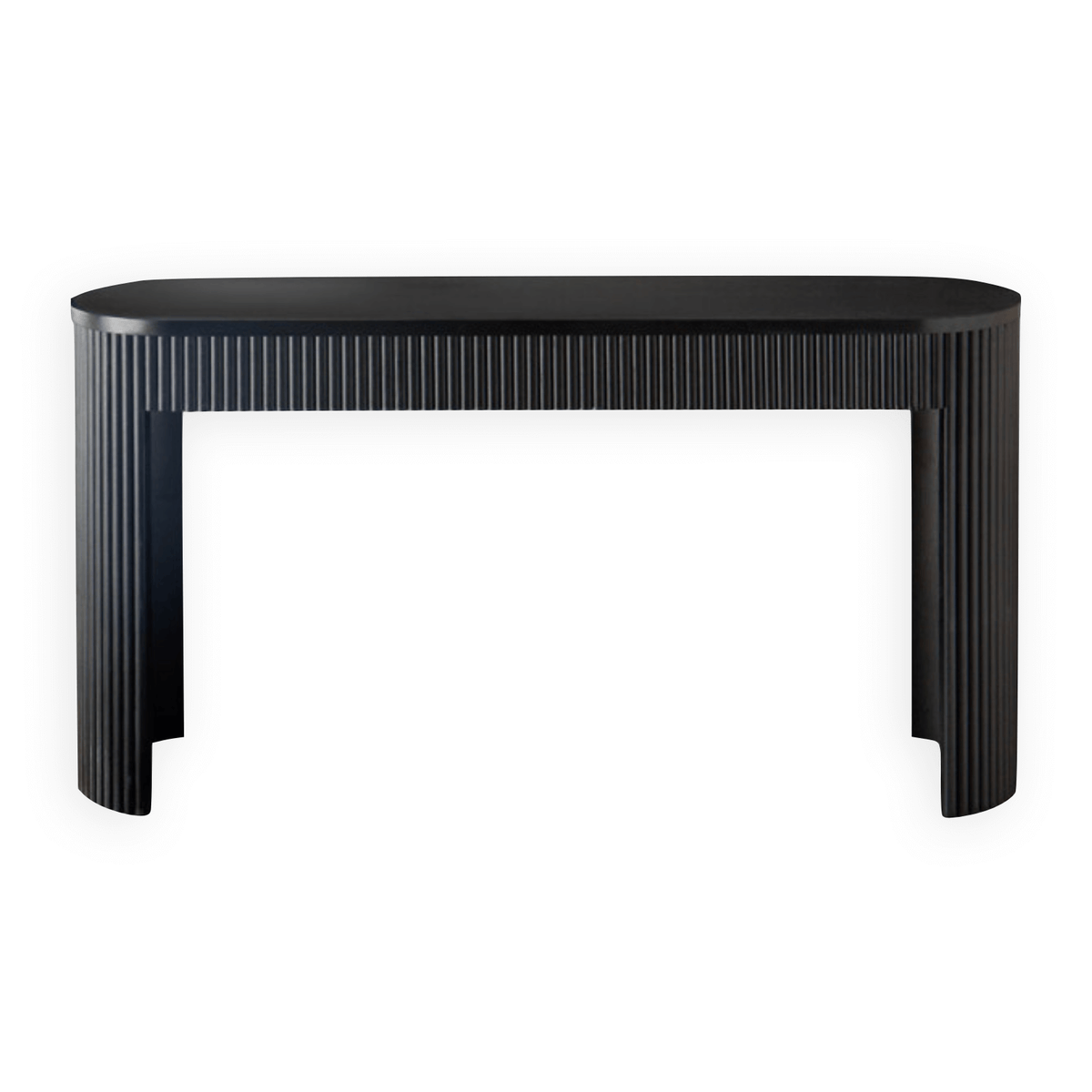 Benjamin Ripple Grand Console Table | Matt Black - CLU Living Pty Ltd