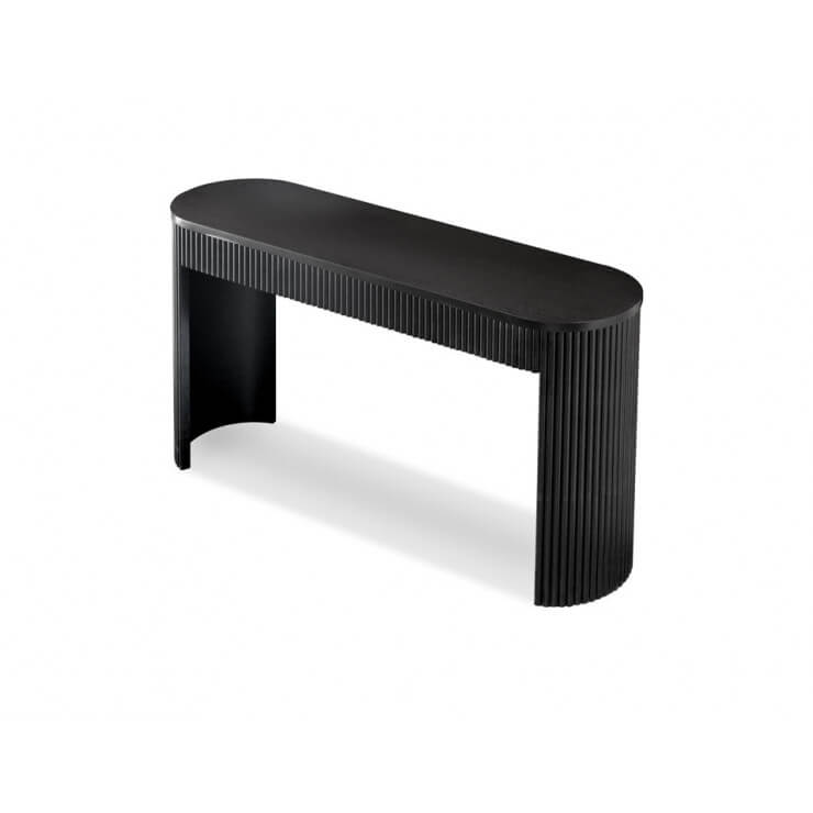 Benjamin Ripple Grand Console Table | Matt Black - CLU Living Pty Ltd