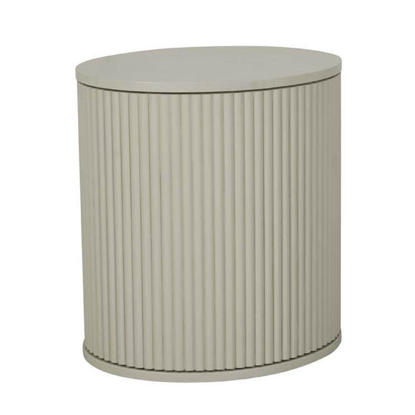 Benjamin Ripple Round Bedside Table | Putty - CLU Living Pty Ltd