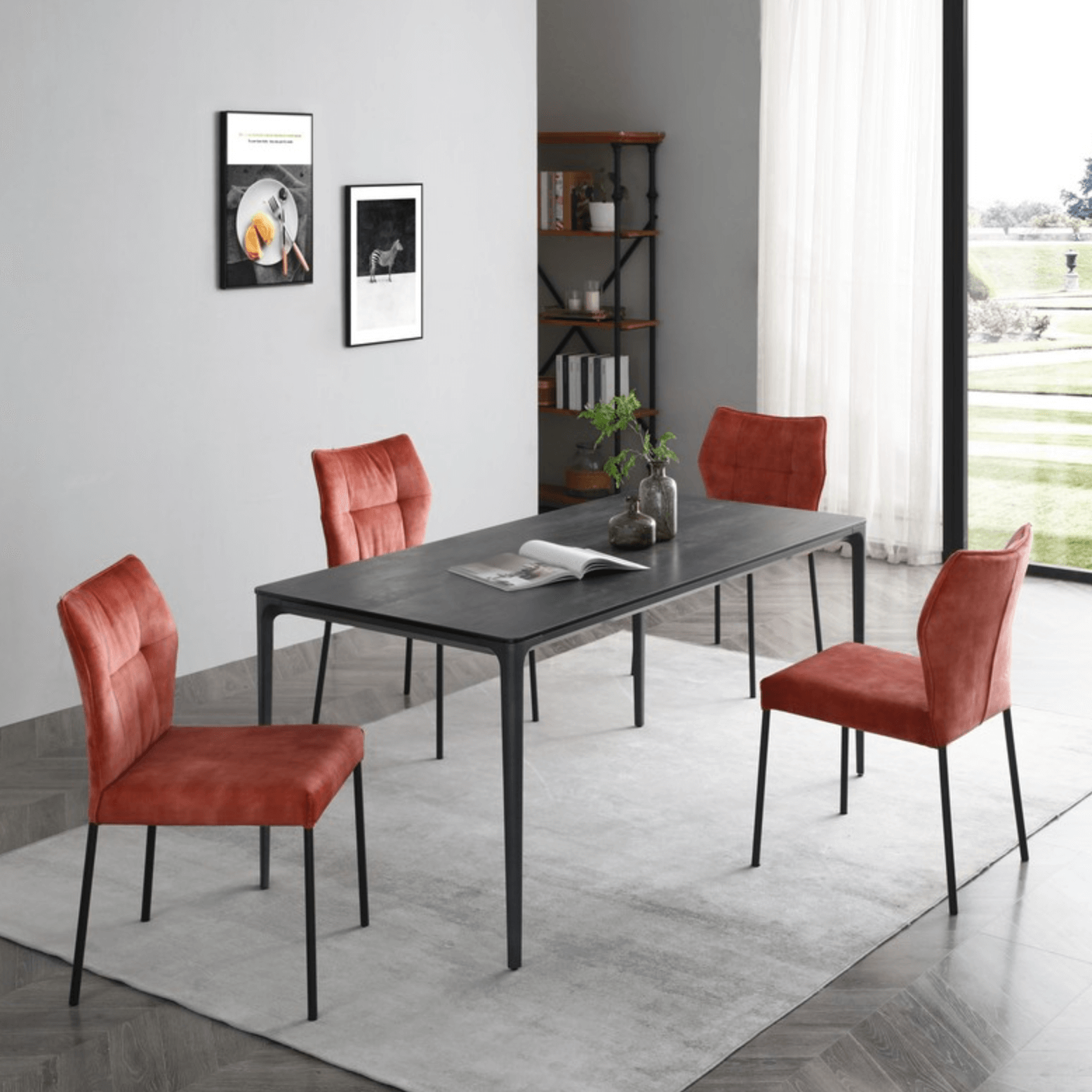 Cassian Ceramic Dining Table | Asphalt Black - CLU Living Pty Ltd