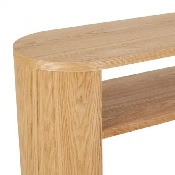 Classique Oval Small Shelf Console Table | Natural Ash - CLU Living Pty Ltd