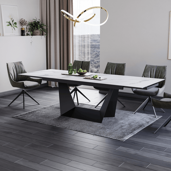 Concerto Ceramic Extension Dining Table - CLU Living Pty Ltd