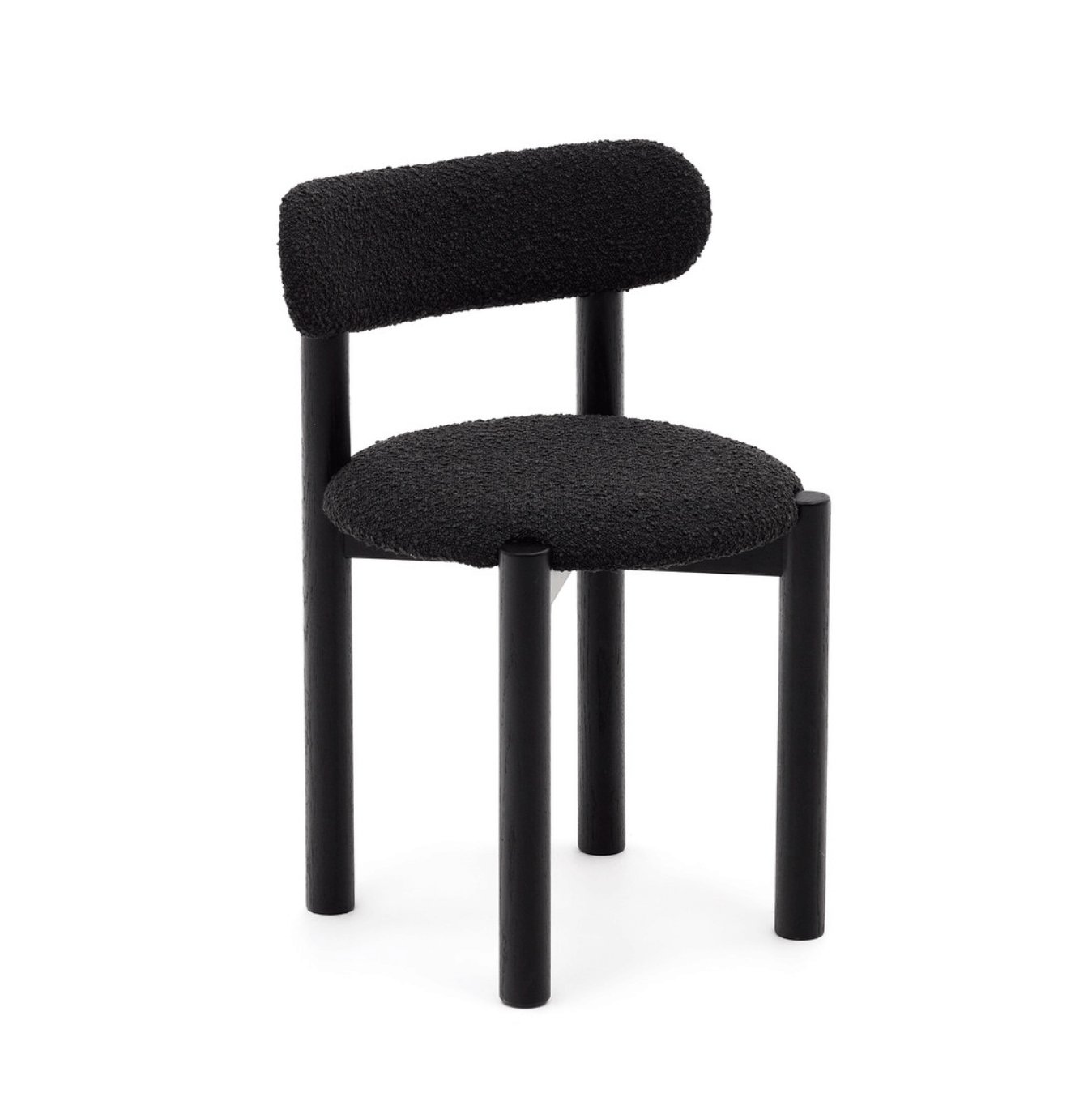 Cushy Dining Chair | Black Boucle - CLU Living Pty Ltd