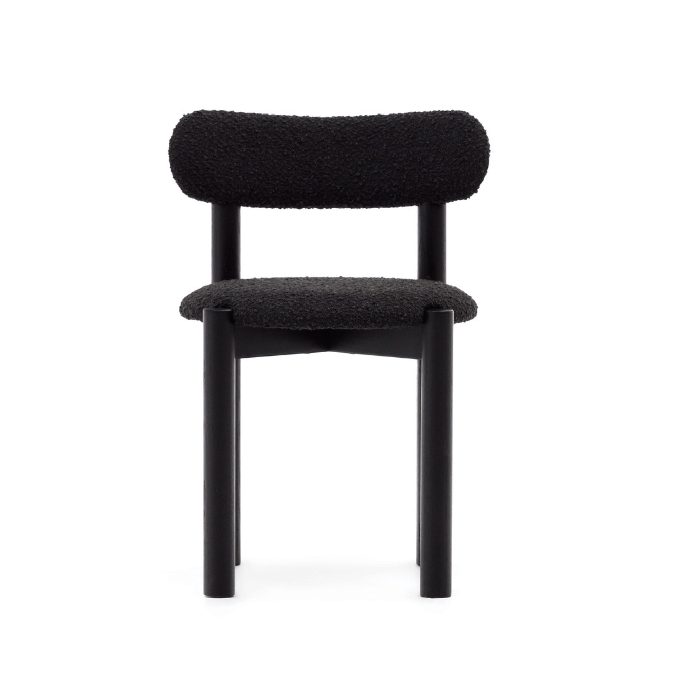 Cushy Dining Chair | Black Boucle - CLU Living Pty Ltd