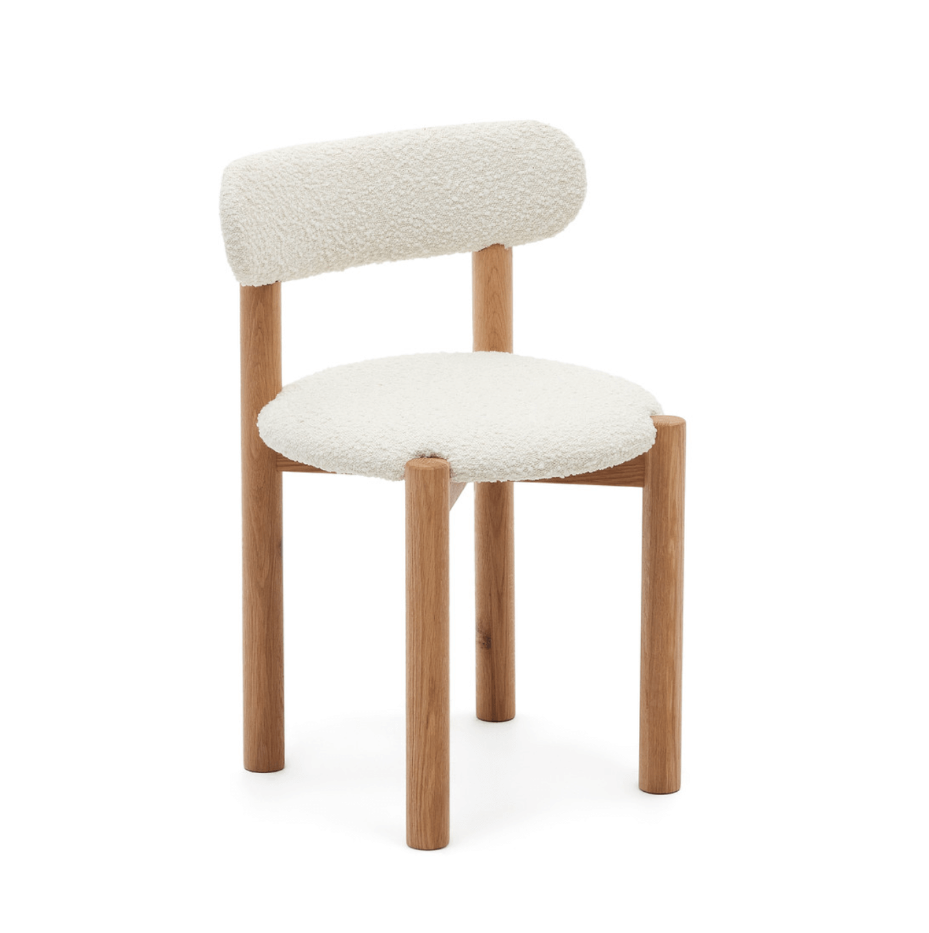Cushy Dining Chair | White Boucle - CLU Living Pty Ltd