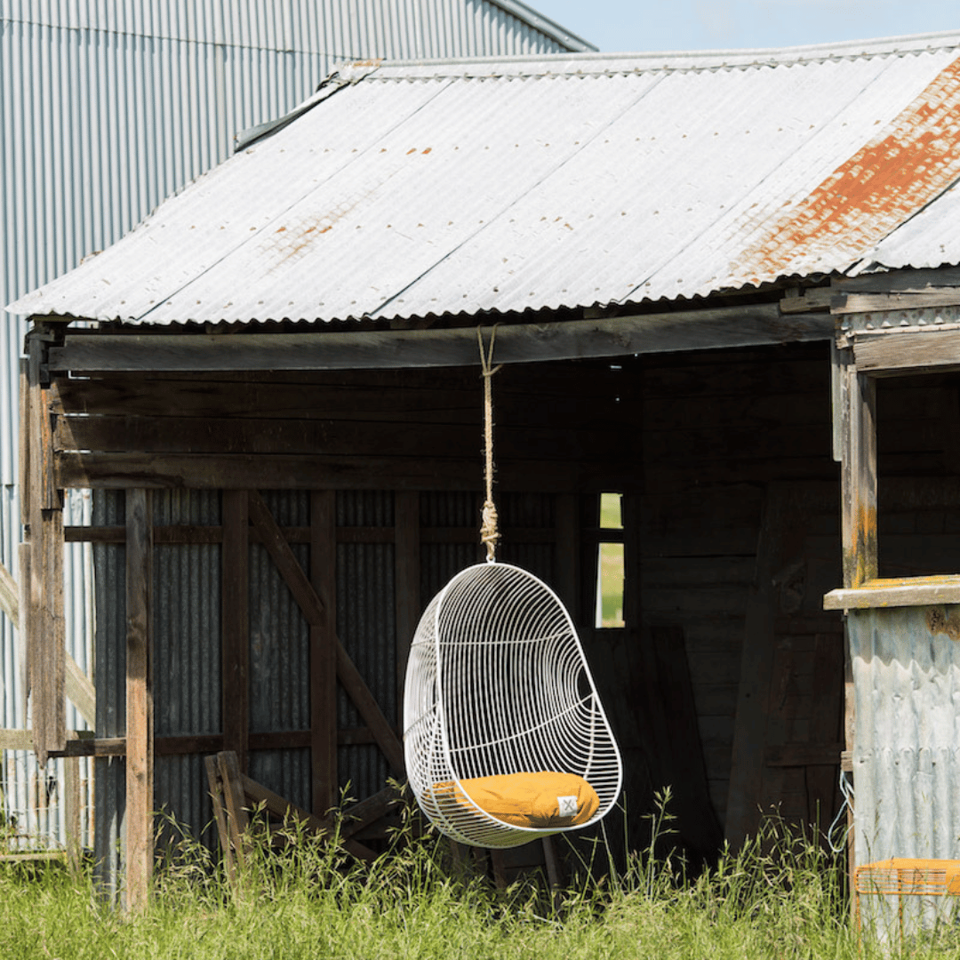 Hokianga Hanging Armchair SS | White – CLU Living Pty Ltd