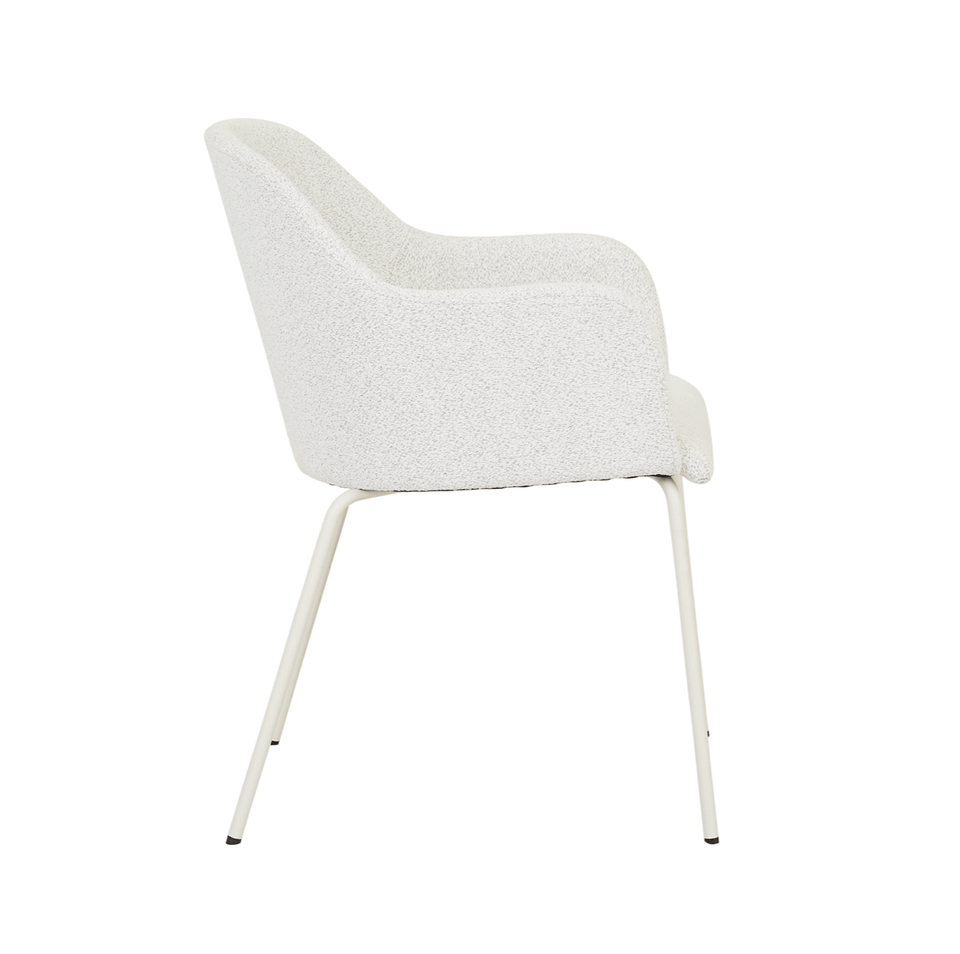 Riley Dining Chair | Birch Boucle – CLU Living Pty Ltd