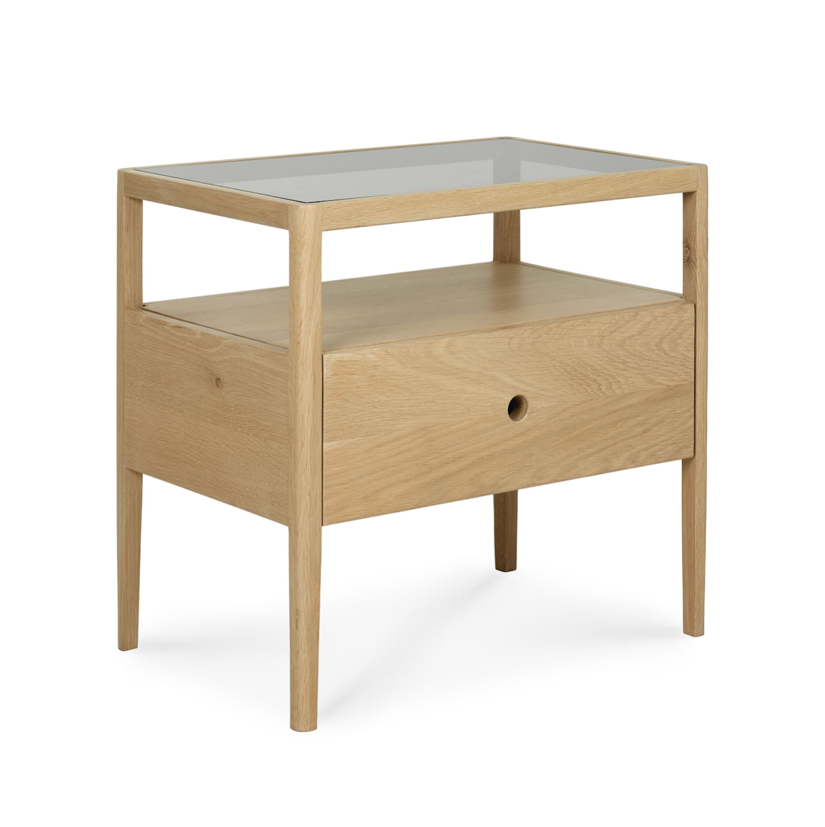 Spindle Bedside Table | Oak - CLU Living Pty Ltd