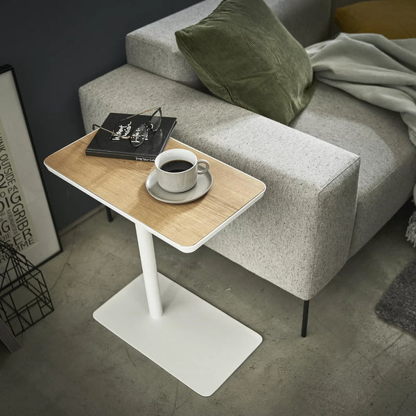Tower Sliding Side Table | White - CLU Living Pty Ltd
