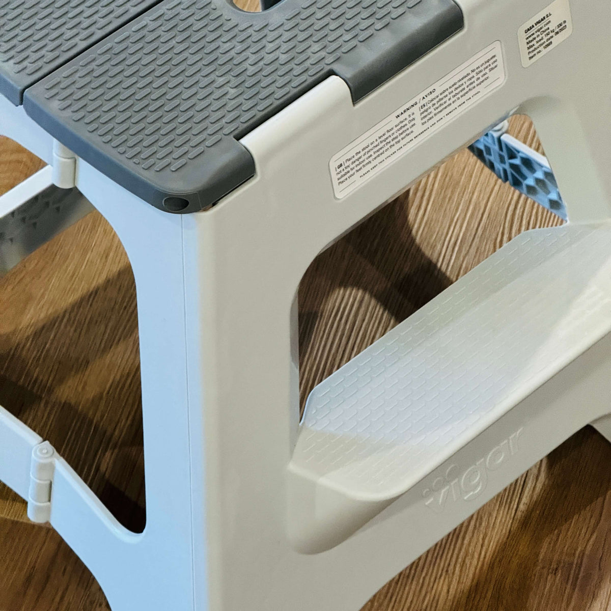 Foldable 2 Step Stool | Grey - CLU Living Pty Ltd