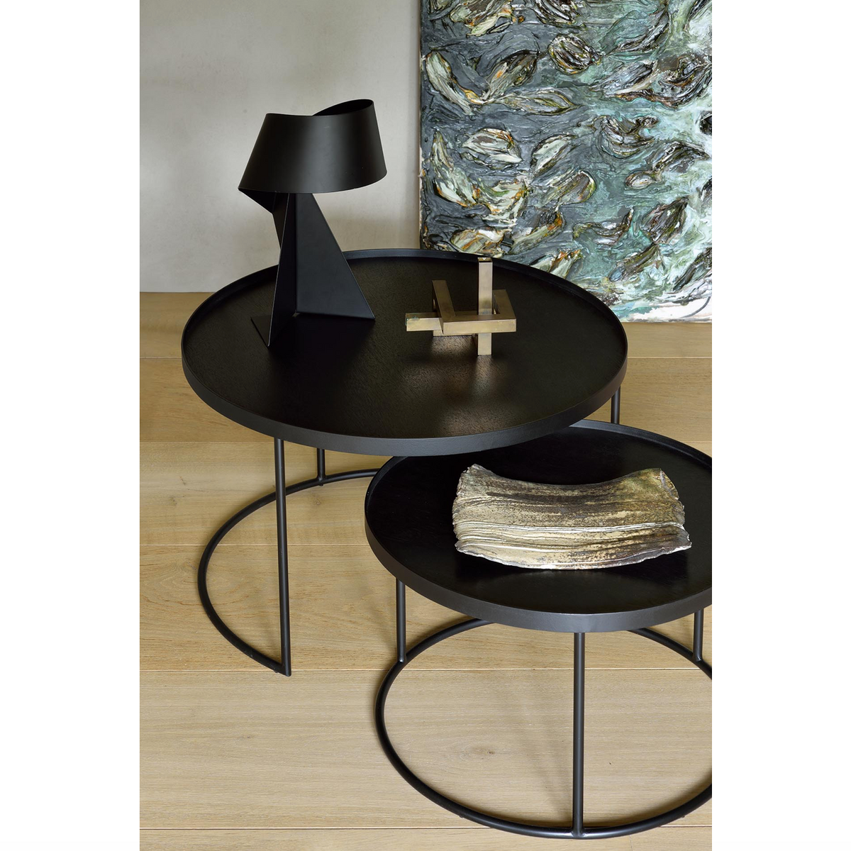 Round Tray Coffee Table Nesting Set | LRG - CLU Living Pty Ltd