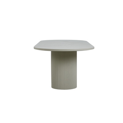 Benjamin Ripple Oval Dining Table | Putty - CLU Living Pty Ltd
