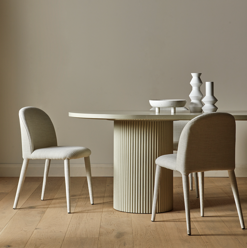 Benjamin Ripple Oval Dining Table | Putty – CLU Living Pty Ltd