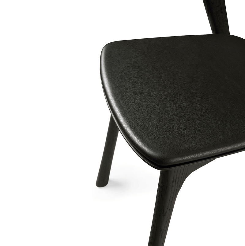 Bok Dining Chair | Black Oak/Leather - CLU Living Pty Ltd