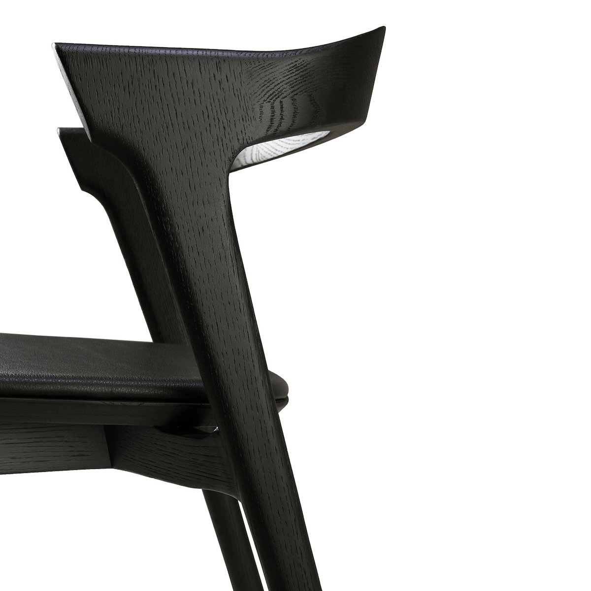 Bok Dining Chair | Black Oak/Leather - CLU Living Pty Ltd