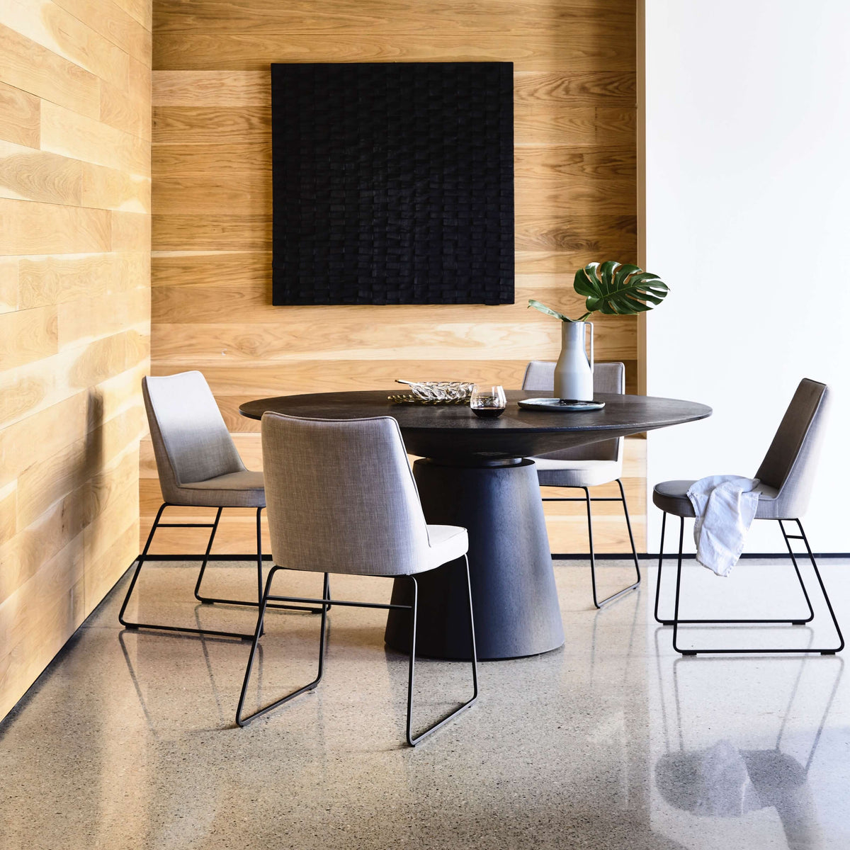 Classique Round Dining Table | Matt Dark Oak - CLU Living Pty Ltd