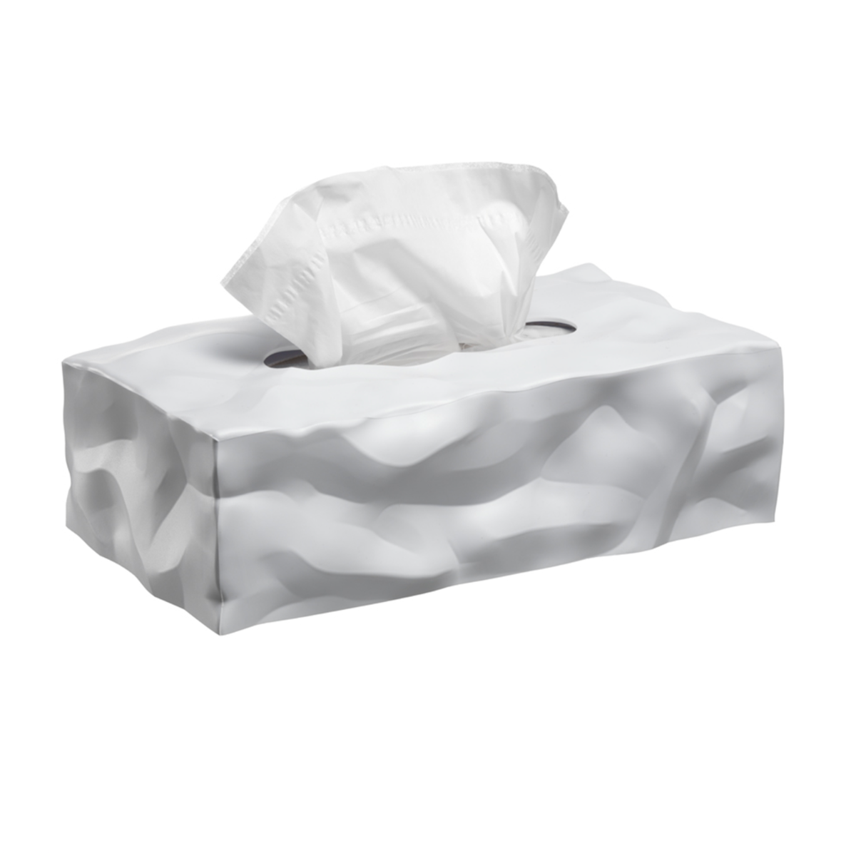 Wipy 2 Rectangle Tissue Box Cover | White - CLU Living Pty Ltd