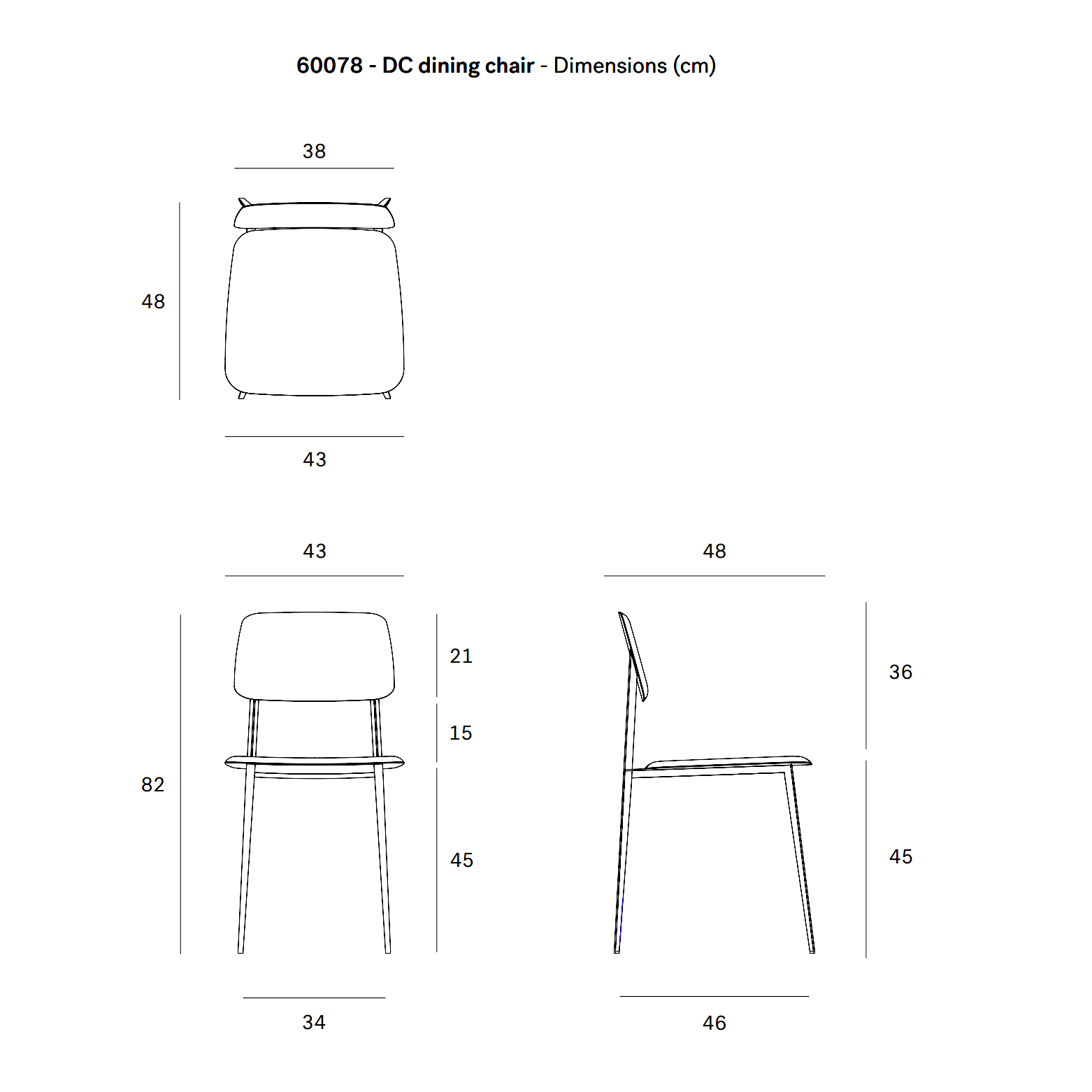 Anders DC Dining Chair | Dark Grey - CLU Living Pty Ltd
