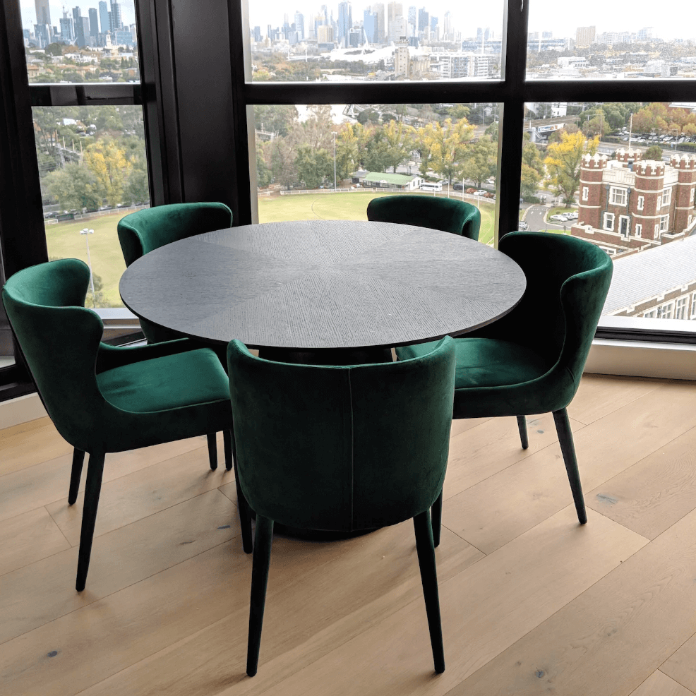 Classique Round Dining Table | Matt Dark Oak - CLU Living Pty Ltd