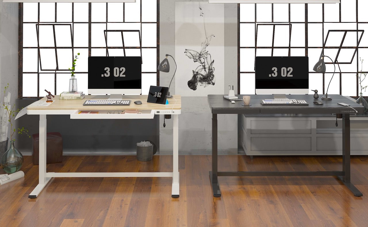 Kinetic Stand Up Desk PRO | Black Ash - CLU Living Pty Ltd