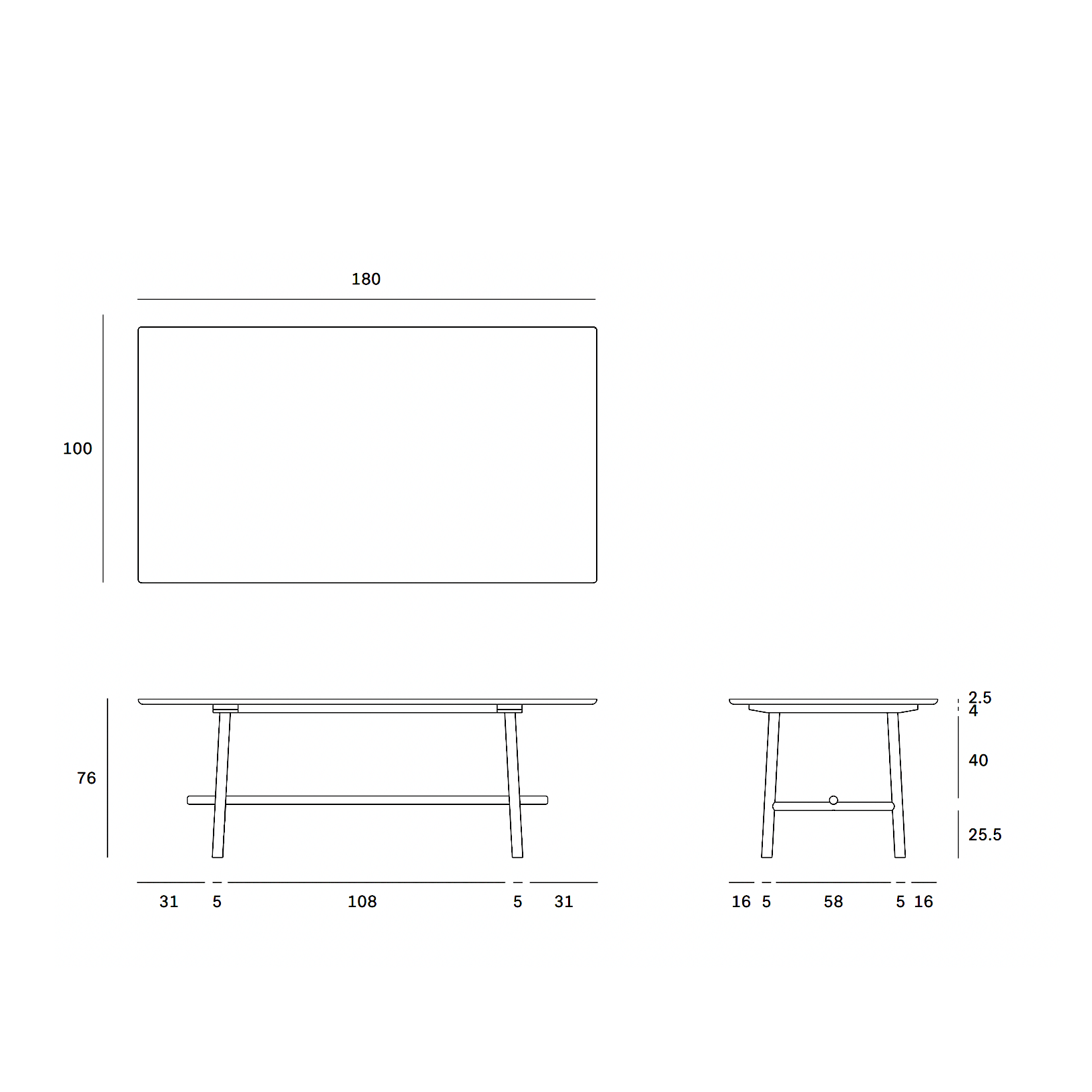 Profile Dining Table - CLU Living Pty Ltd