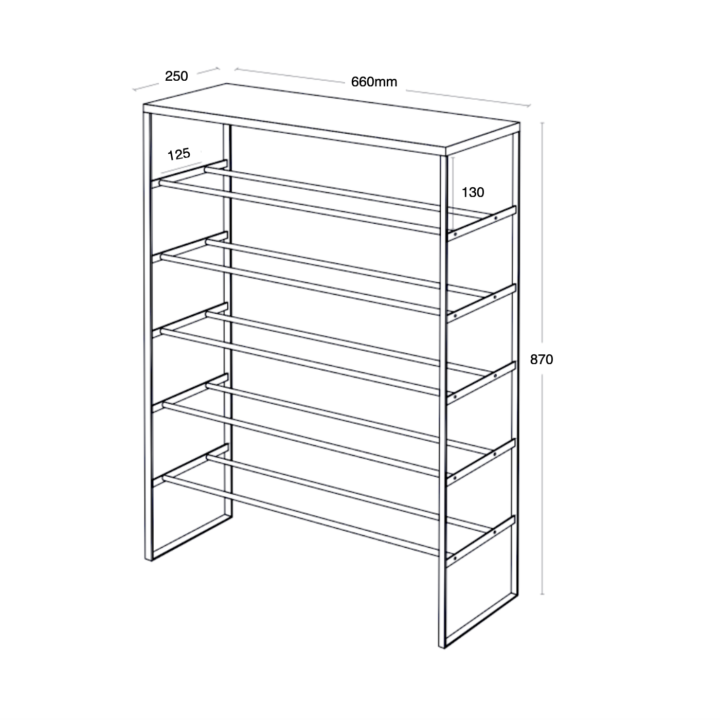Tower Shoe Rack Console Table | Black - CLU Living Pty Ltd
